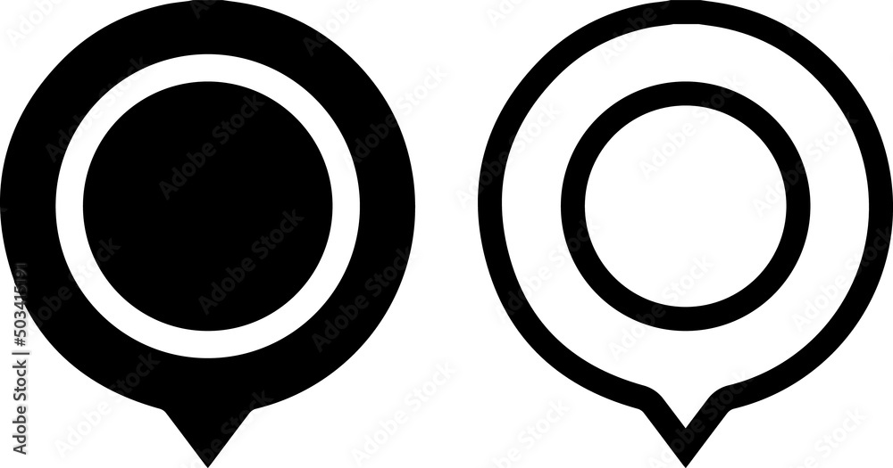 Modern map markers. Map attach marker place. Location icon. Set of map ...