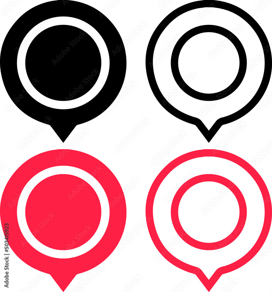 Modern Map Markers Map Attach Marker Place Location Icon Set Of Red Map Pin Icons Location