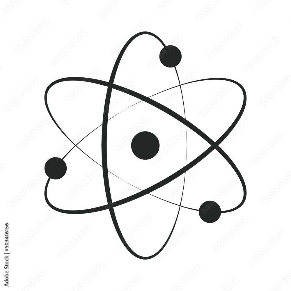 Atom icon. Nuclear energy symbol. Atomic sign. Science logo. Vector ...
