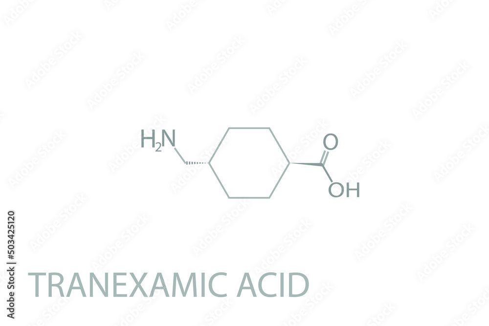 Tranexamic acid molecular skeletal chemical formula. Stock Vector ...