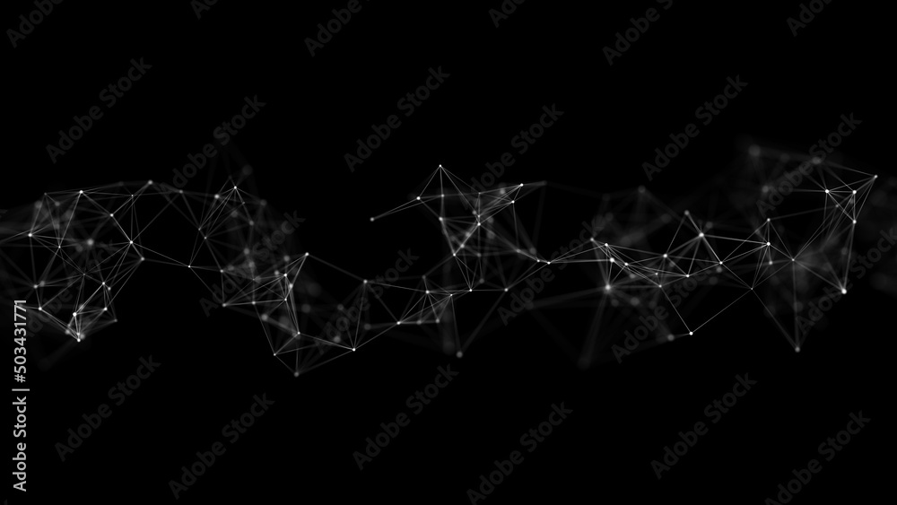 Futuristic Global Network Connection Structure Cyber Security Digital Data Flow Science