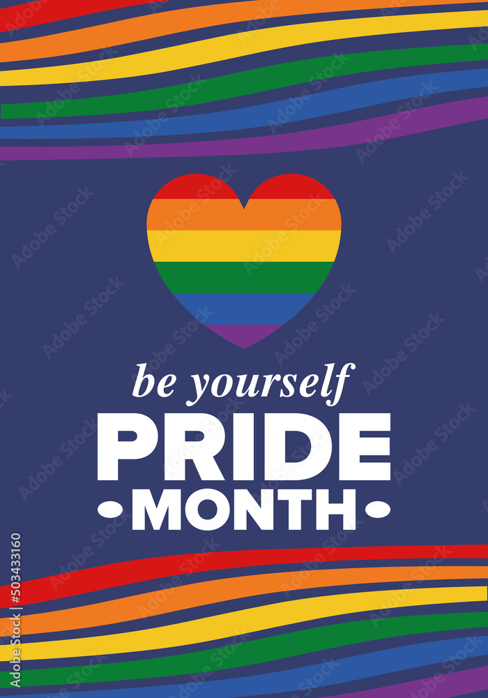 LGBT Pride Month in June. Lesbian Gay Bisexual Transgender. Celebrated ...