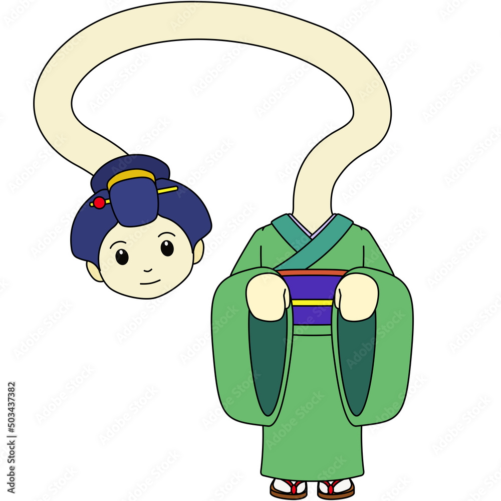 ろくろ首のイラスト Stock Illustration | Adobe Stock