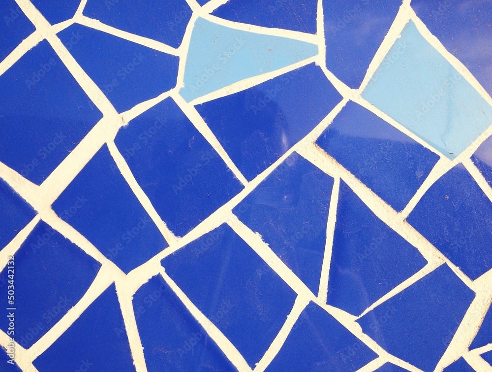 Blue and White Texture Mosaic Stock Photo | Adobe Stock