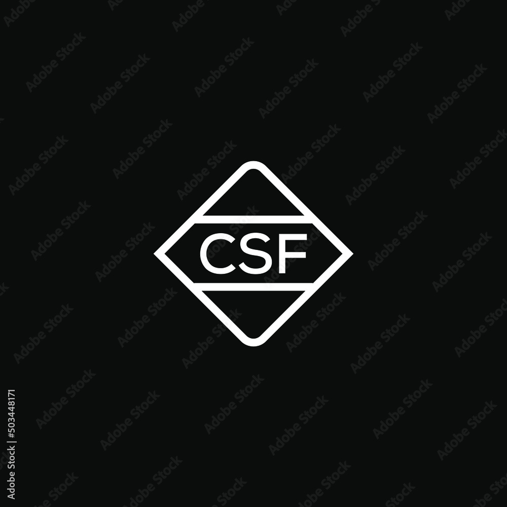 CSF letter design for logo and icon.CSF monogram logo.vector ...
