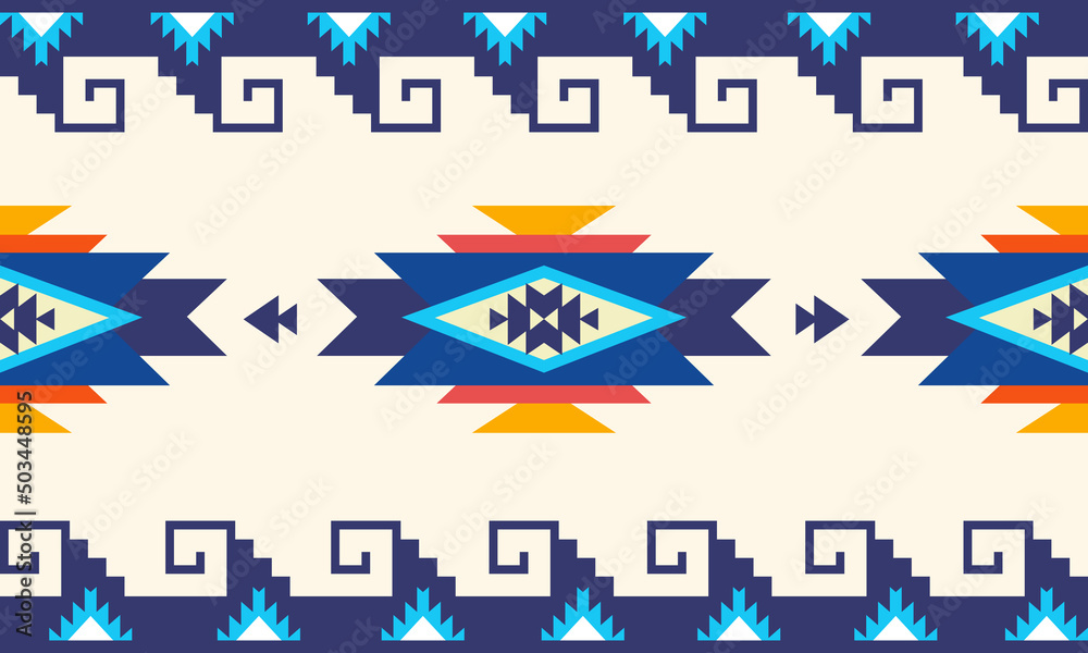 Seamless colorful geometric patterns of native american tribes. vector ...