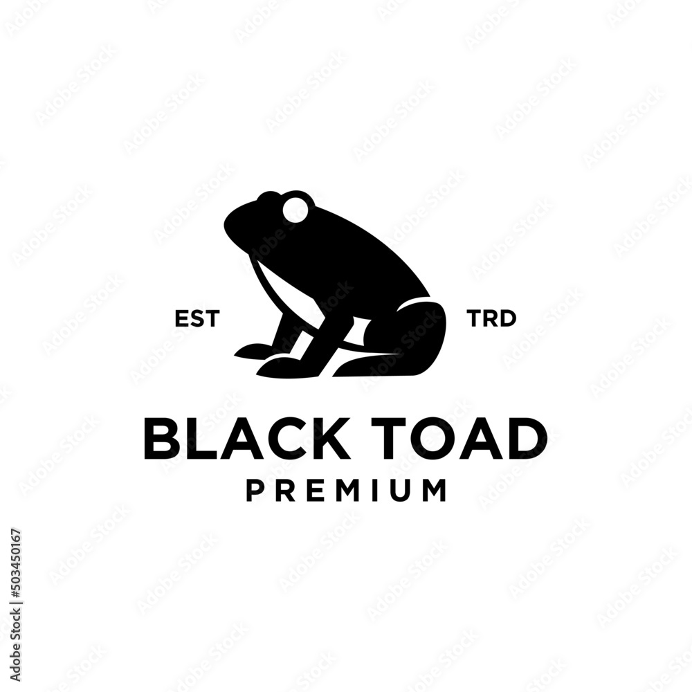 big toad frog vector logo design isolated white background Stock Vector ...