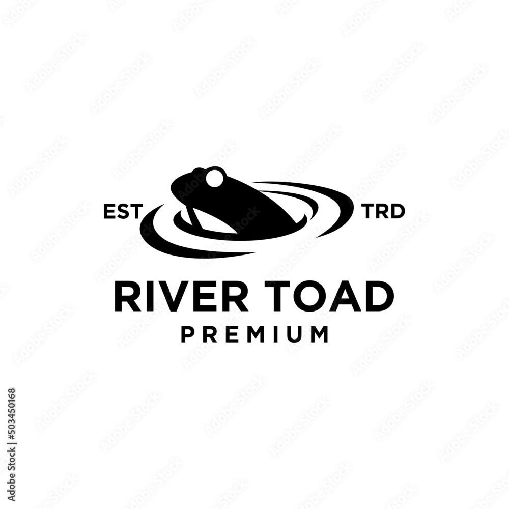 big toad frog vector logo design isolated white background Stock Vector ...