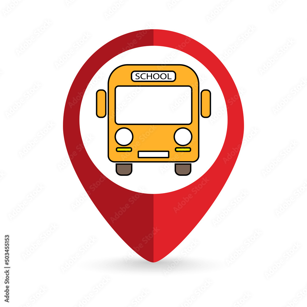 School Bus Icon Vector