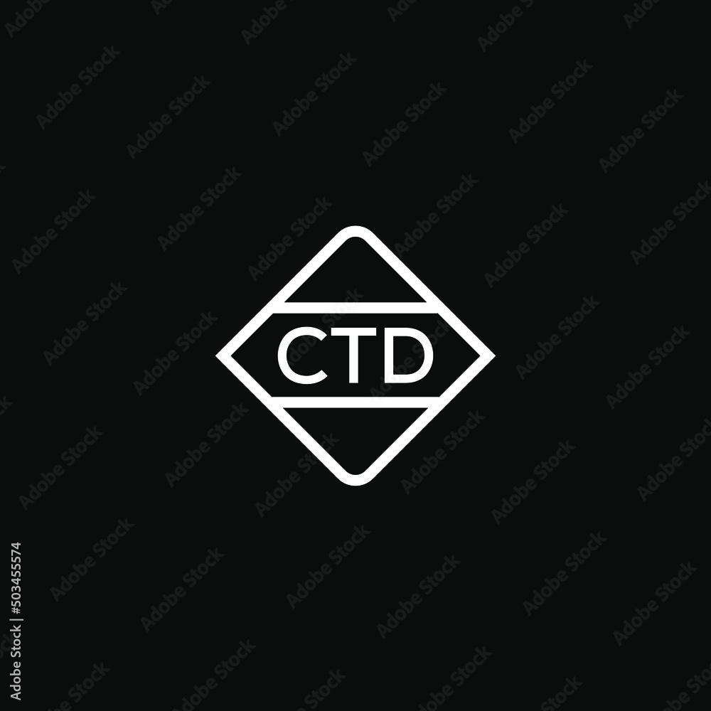 CTD letter design for logo and icon.CTD monogram logo.vector ...
