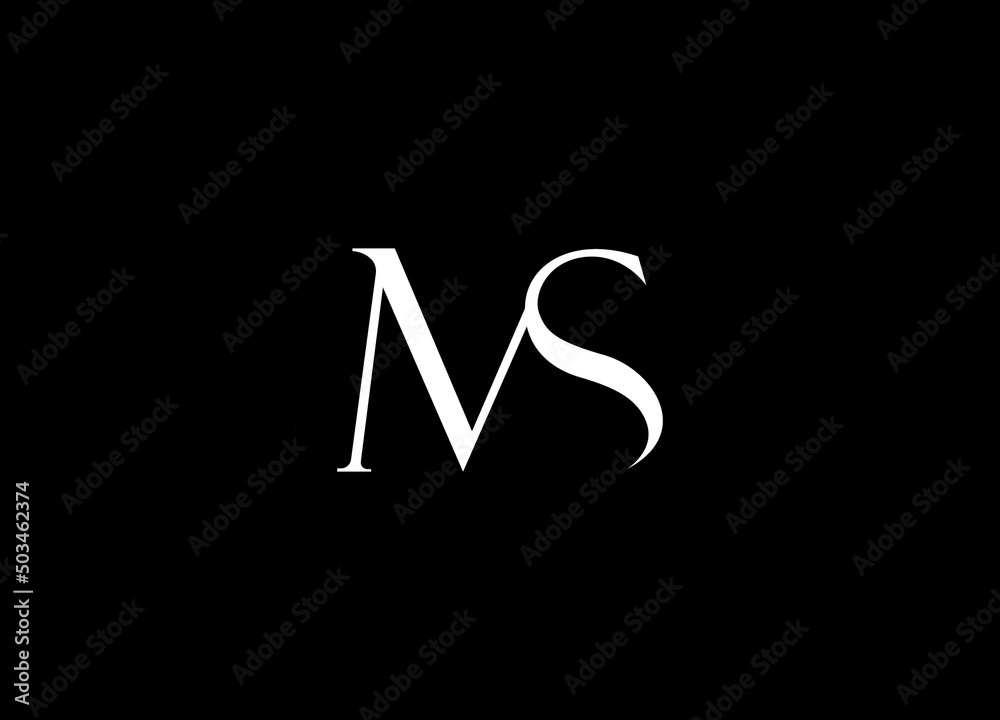 Initial Letter MS Logo Template Design Stock Vector | Adobe Stock