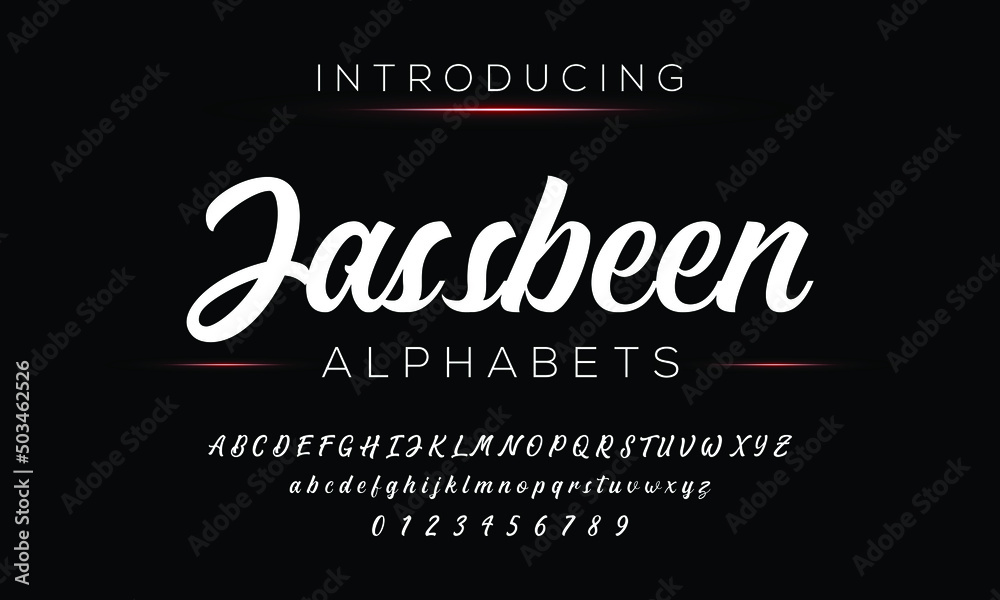 Jassbeen - handwritten Script font. Hand drawn brush style modern ...