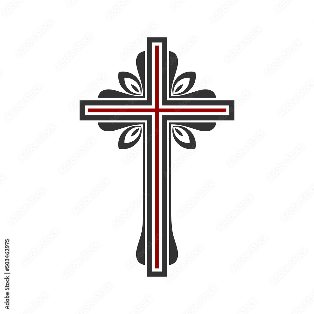 Christian illustration. Church logo. Cross of the Lord and Savior Jesus ...