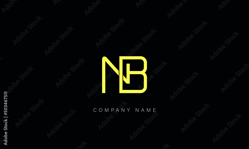BN, NB, Letters Logo Monogram Stock Vector | Adobe Stock