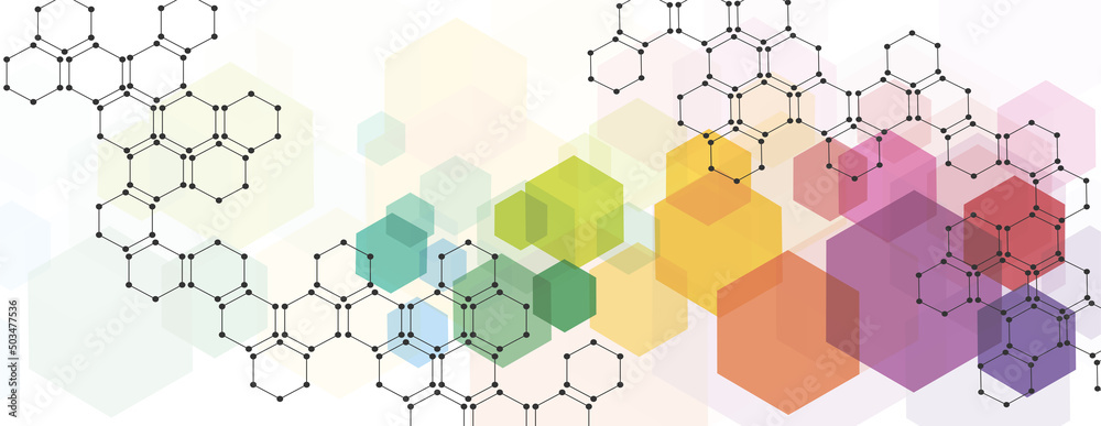 Abstract Concept With Molecule Pattern Background Vector Illustration