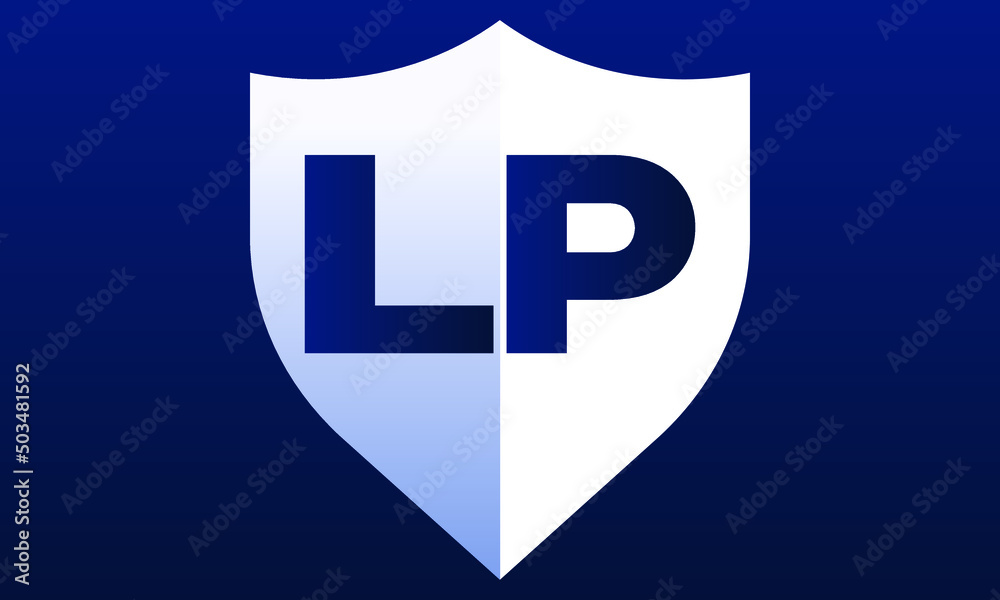 LP shield logo design vector template | monogram logo | abstract logo ...