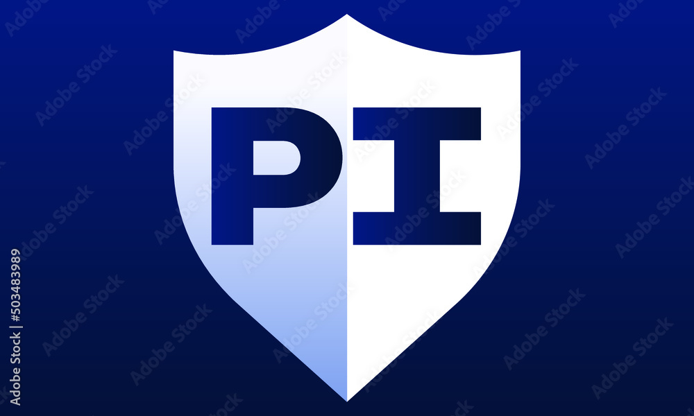 PI shield logo design vector template | monogram logo | abstract logo ...