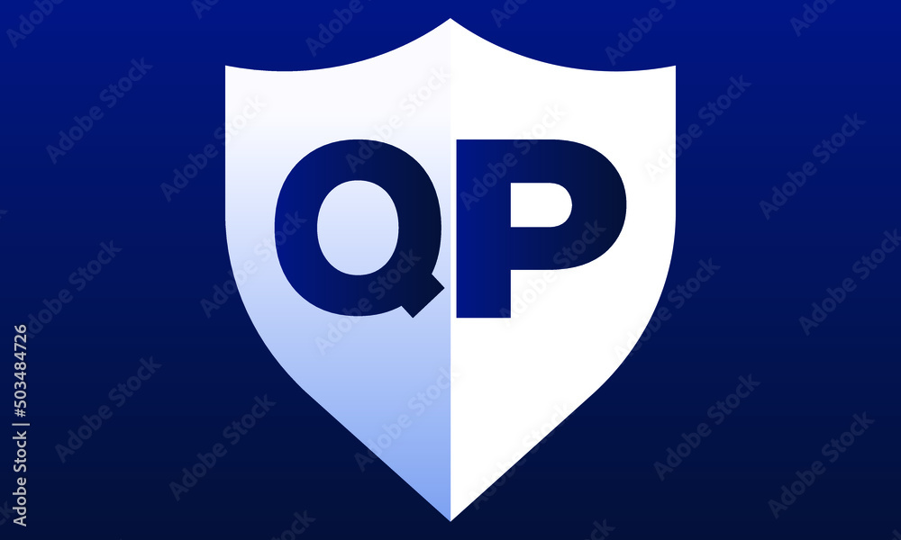 QP shield logo design vector template | monogram logo | abstract logo ...