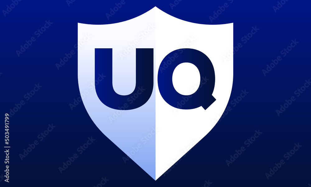 UQ shield logo design vector template | monogram logo | abstract logo ...