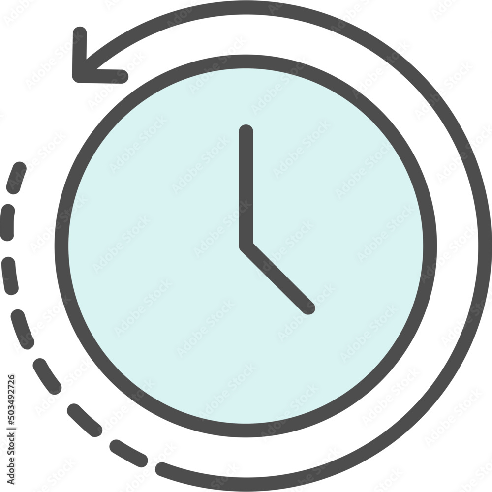 Back In Time Icon Stock Vector | Adobe Stock