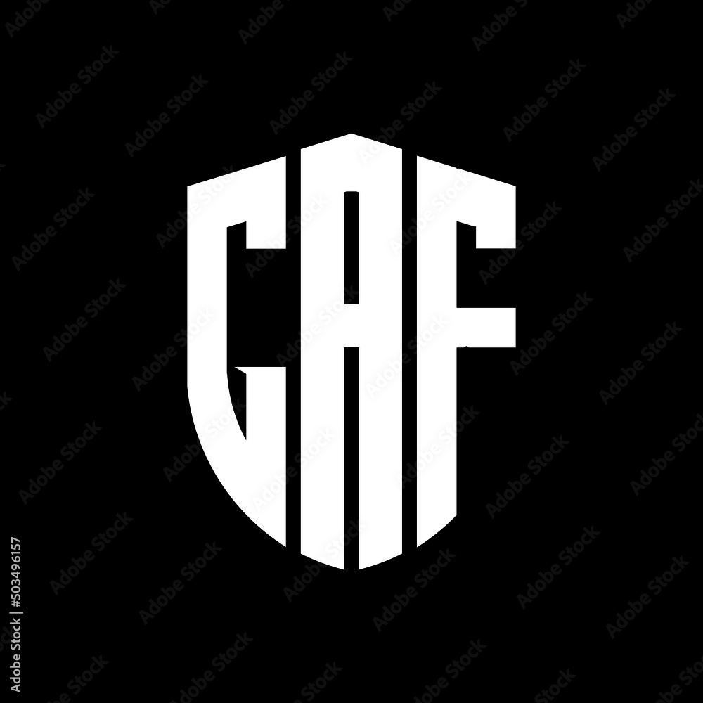 GAF letter logo design. GAF modern letter logo with black background ...