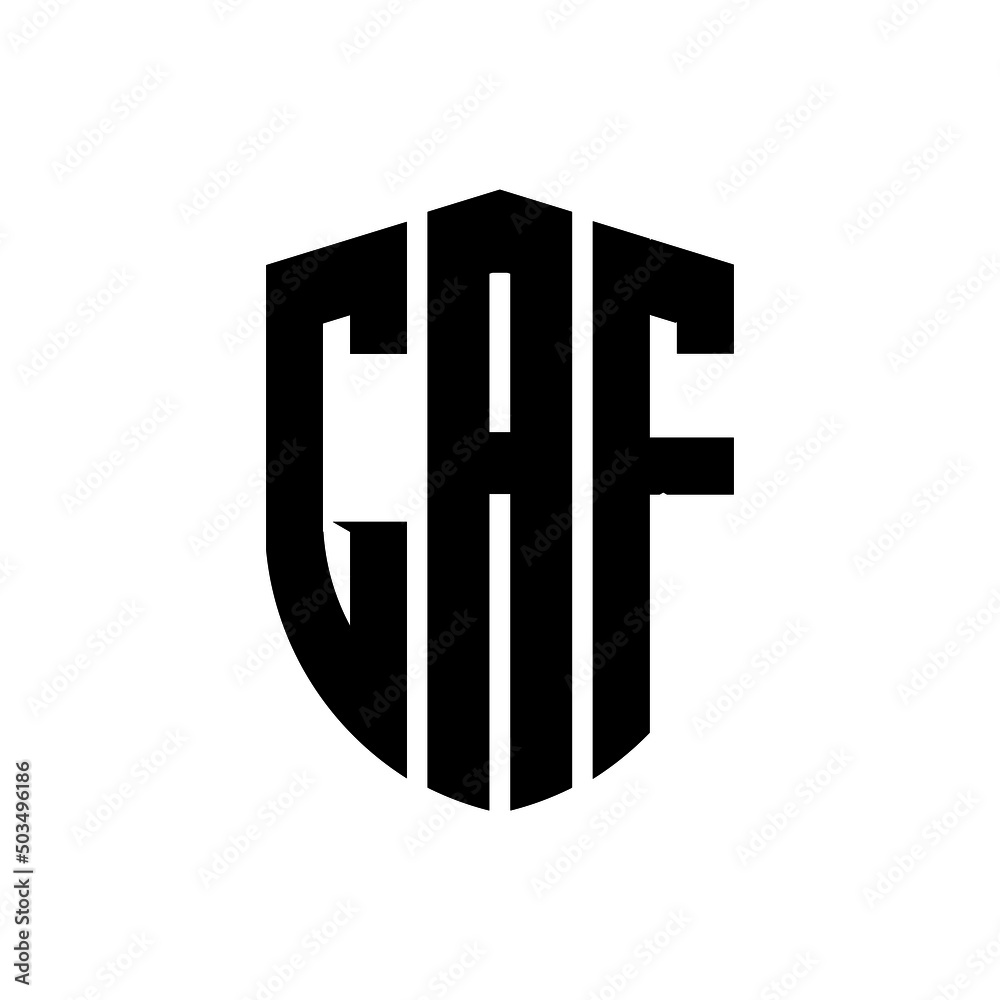 GAF letter logo design. GAF modern letter logo with black background ...