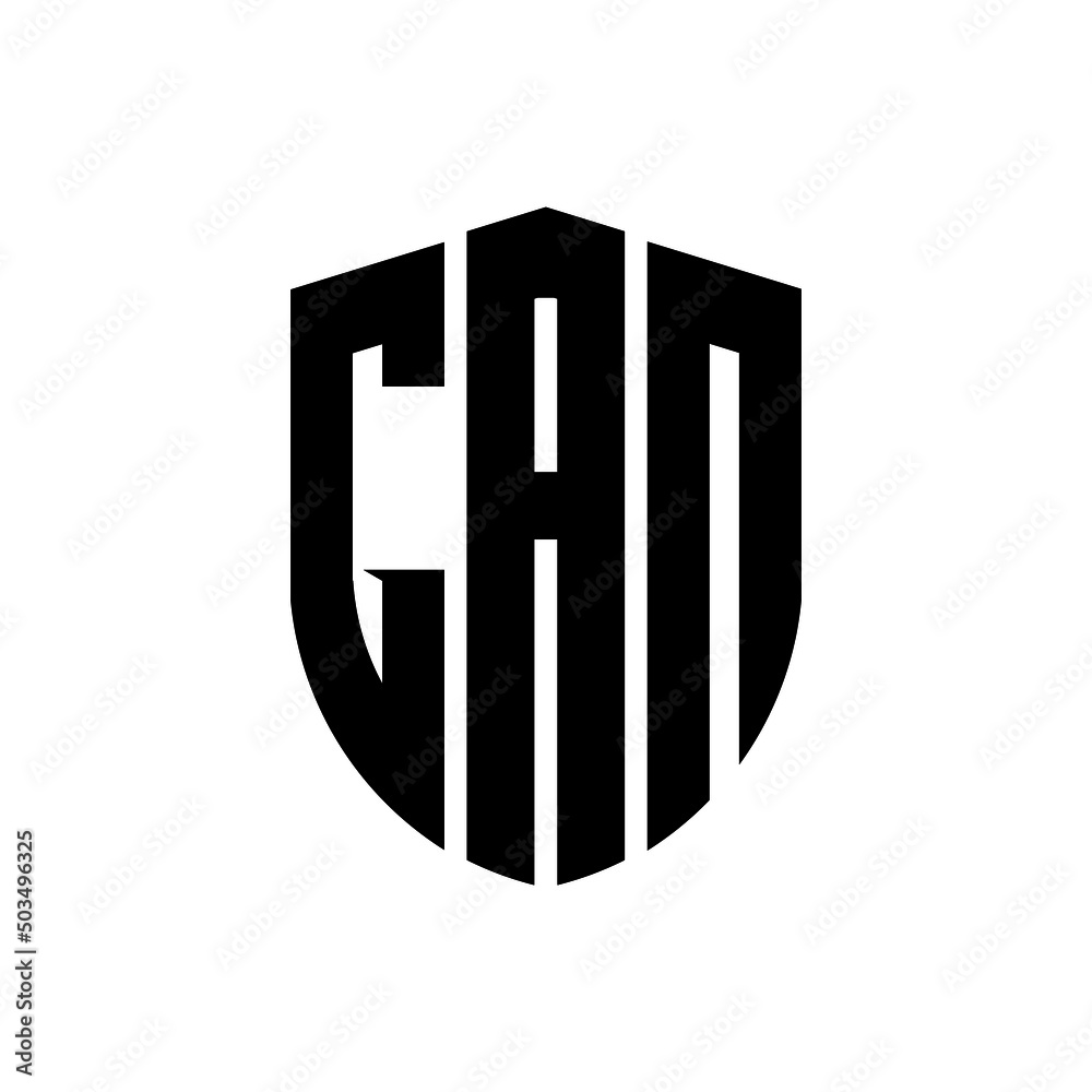 Vecteur Stock GAN letter logo design. GAN modern letter logo with black ...