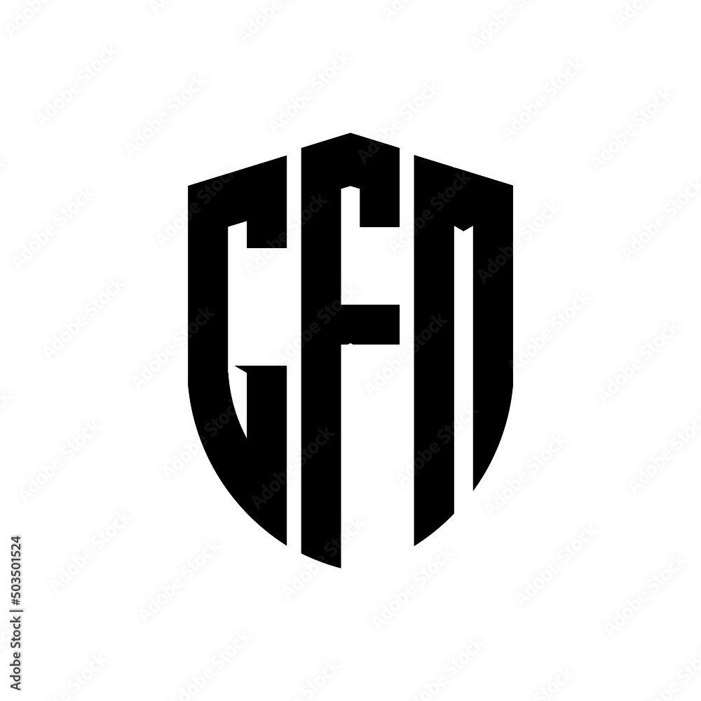 GFM letter logo design. GFM modern letter logo with black background ...