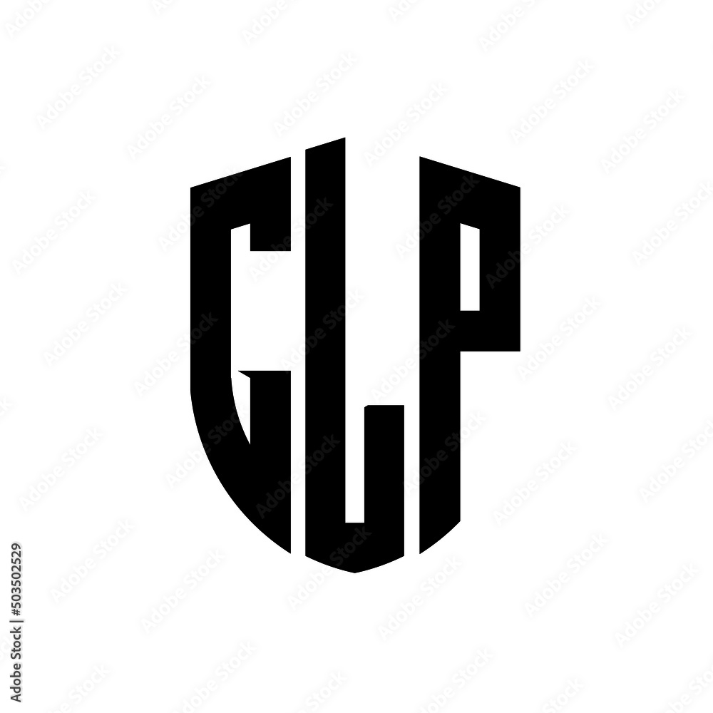 GLP letter logo design. GLP modern letter logo with black background ...