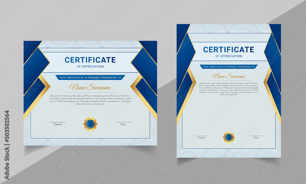 Elegant Diploma Certificate Template Design Stock Vector | Adobe Stock