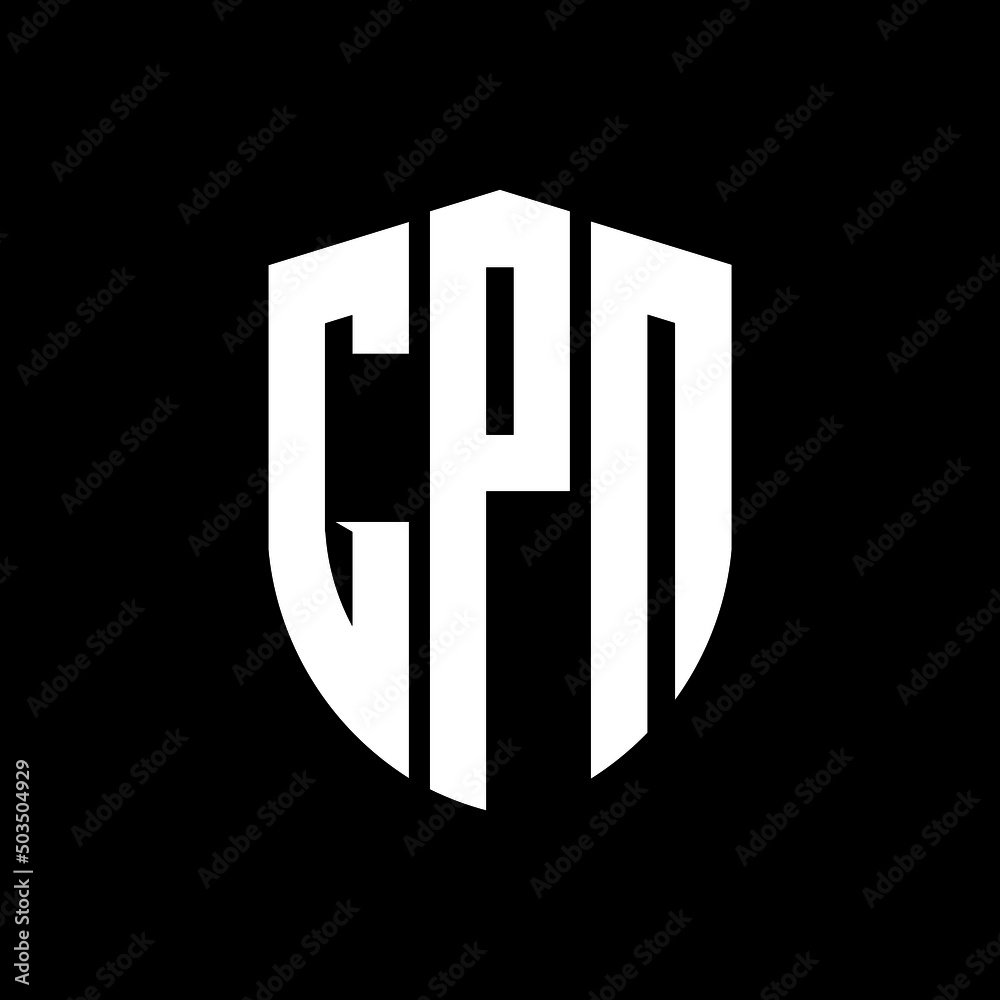 GPN letter logo design. GPN modern letter logo with black background ...