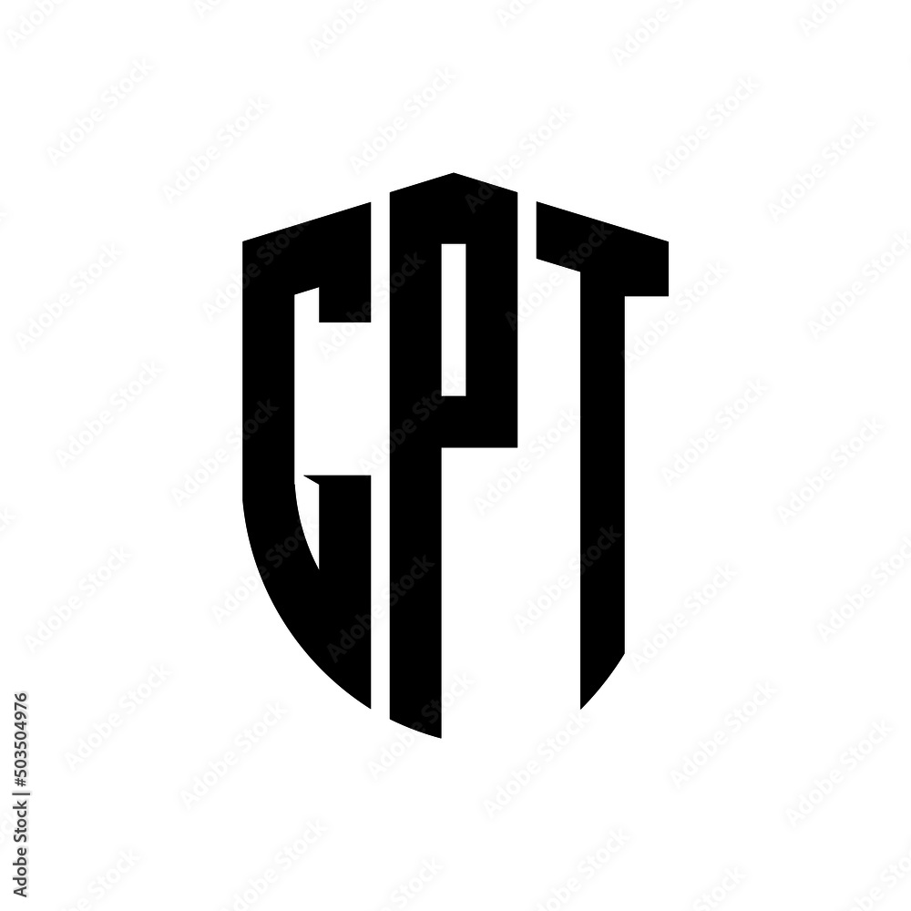 GPT letter logo design. GPT modern letter logo with black background ...