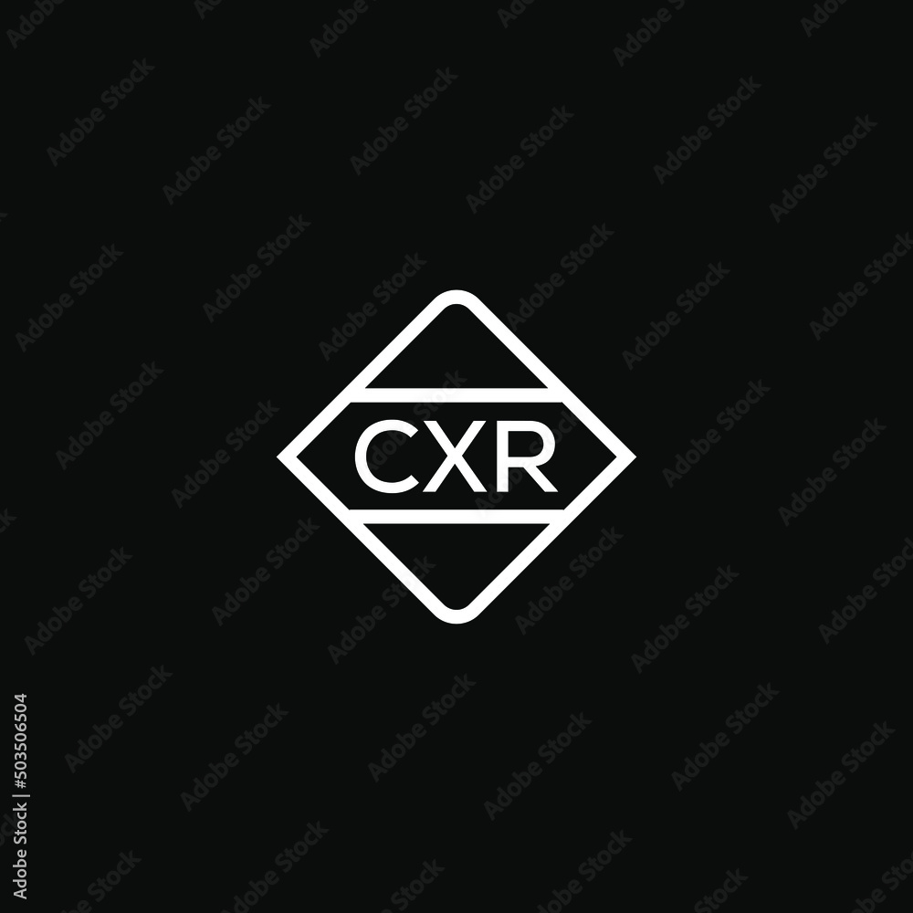 Cxr Letter Design For Logo And Iconcxr Monogram Logovector Illustration With Black Background