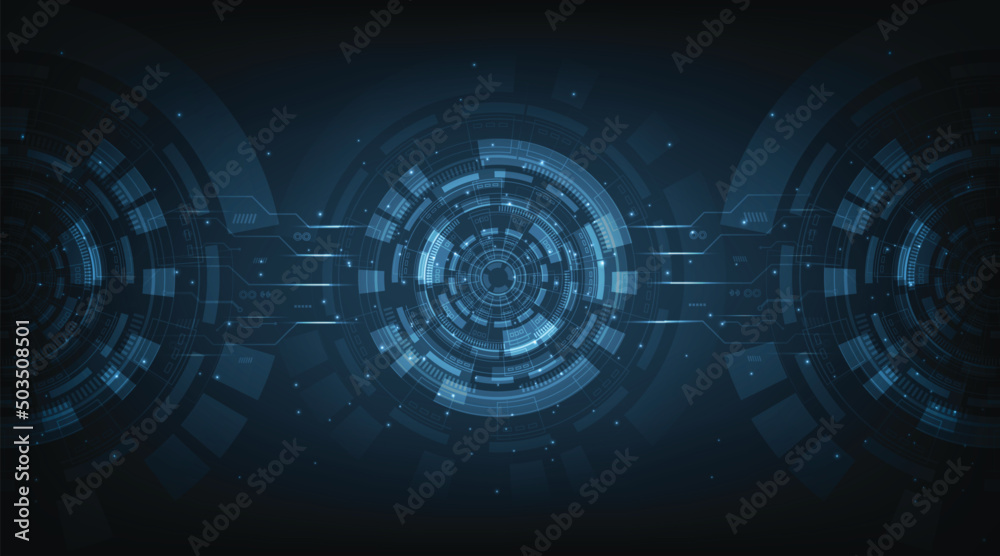 Dark Blue abstract technology background.Technology design.Dark blue ...