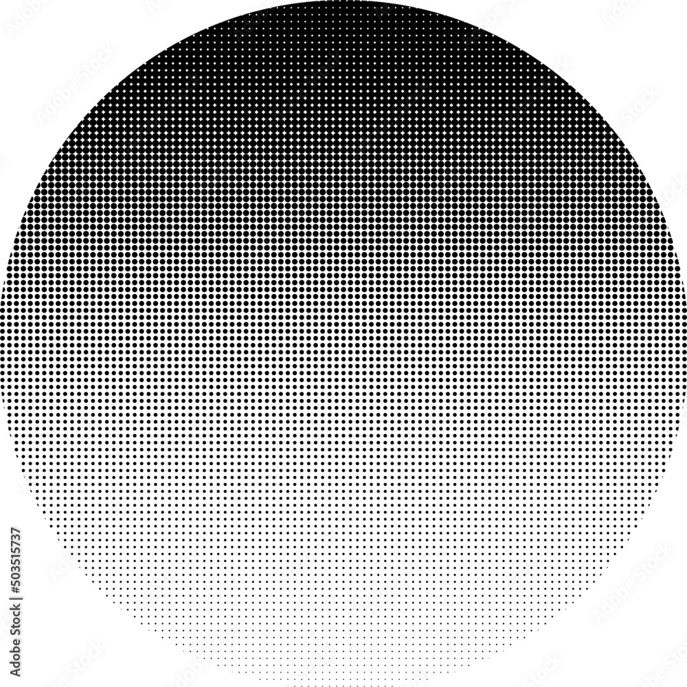 halftone gradient circle with transparent background Stock Vector ...