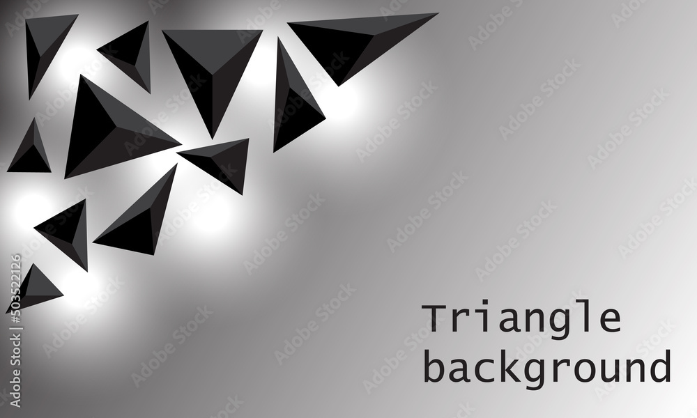 3d floating triangles. Design for banner, landing page, flyer, poster ...