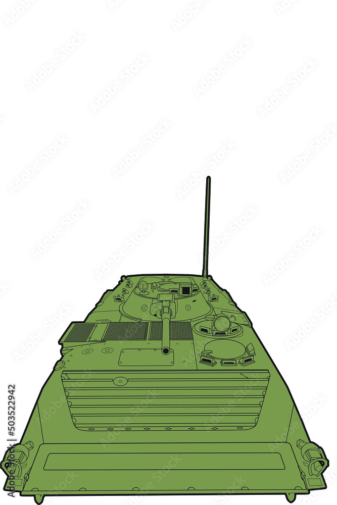 Soviet BMP-1 . Front view and a little bit from above. The first mass ...