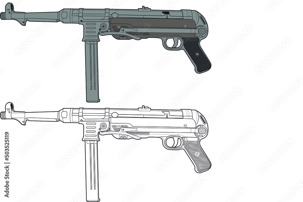 The German MP-40 submachine gun is often mistakenly called a Schmeiser ...