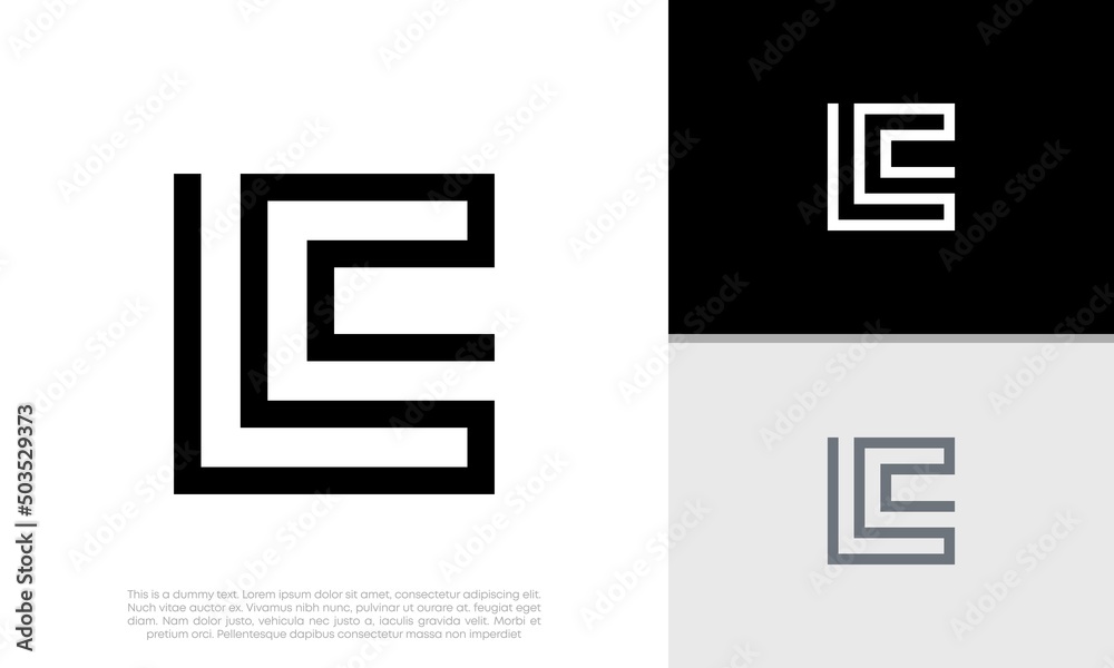Initials LC logo design. Initial Letter Logo. Stock Vector | Adobe Stock