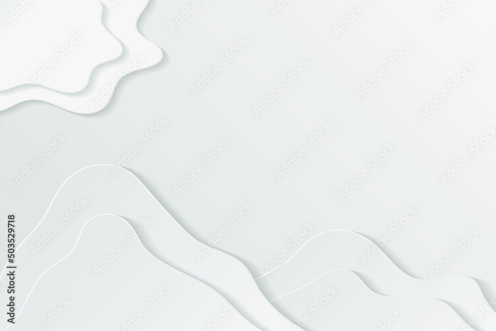 Abstract white paper background with curve lines and waves. Stock ...