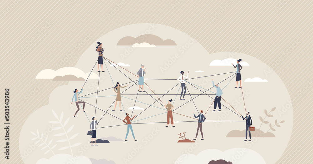 Open communication and employees thoughts sharing tiny person concept ...