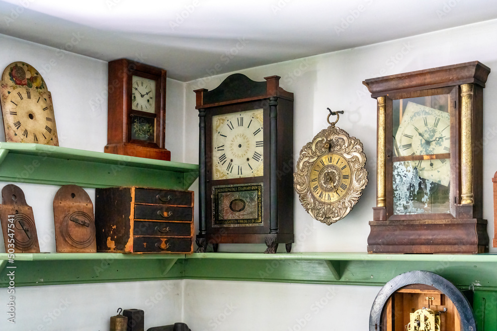 The Clockmaker Office. Seen in Black Creek Pioneer Village which is an ...