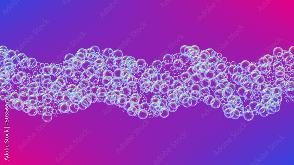 Soap foam. Detergent bath bubble and suds for bathtub. Shampoo. Aqua ...