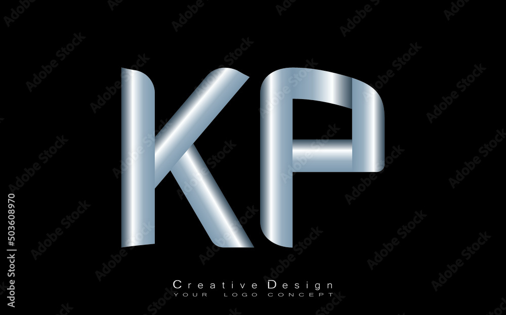 KP letter logo design template vector Stock Vector | Adobe Stock