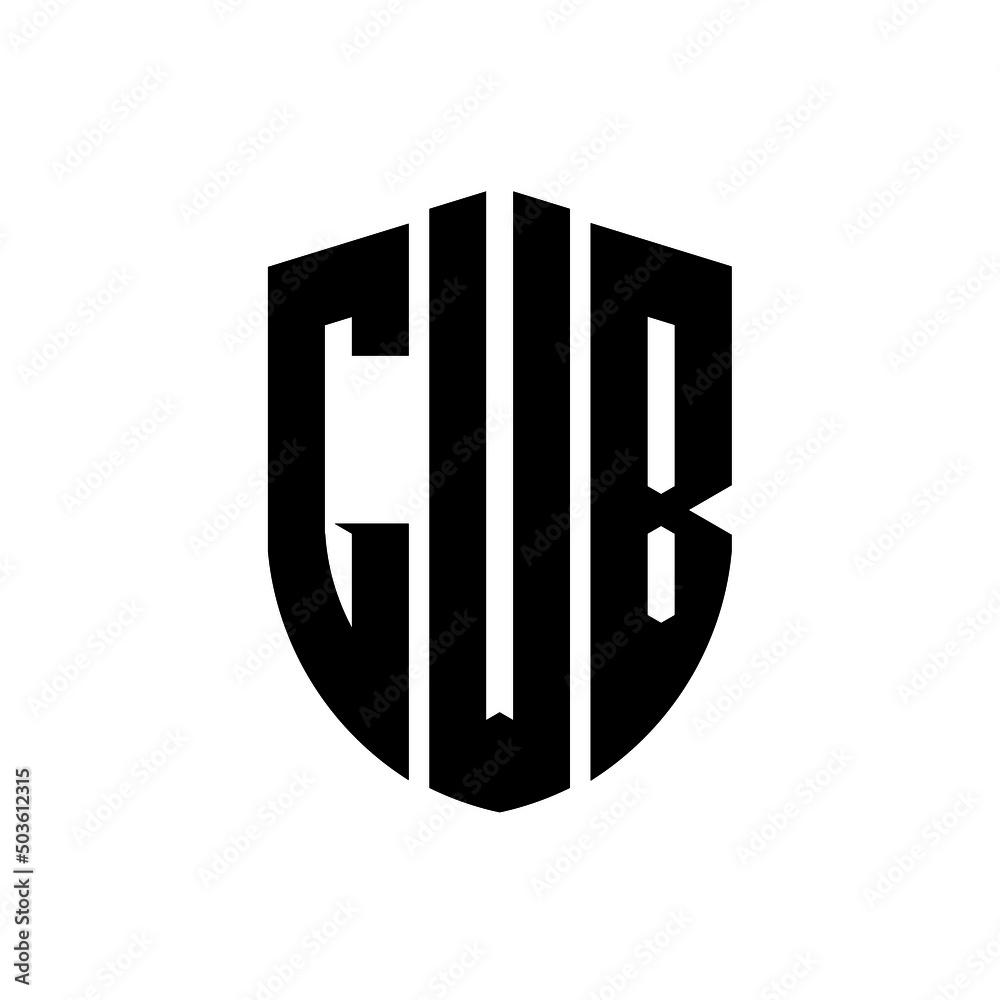 GWB letter logo design. GWB modern letter logo with black background ...