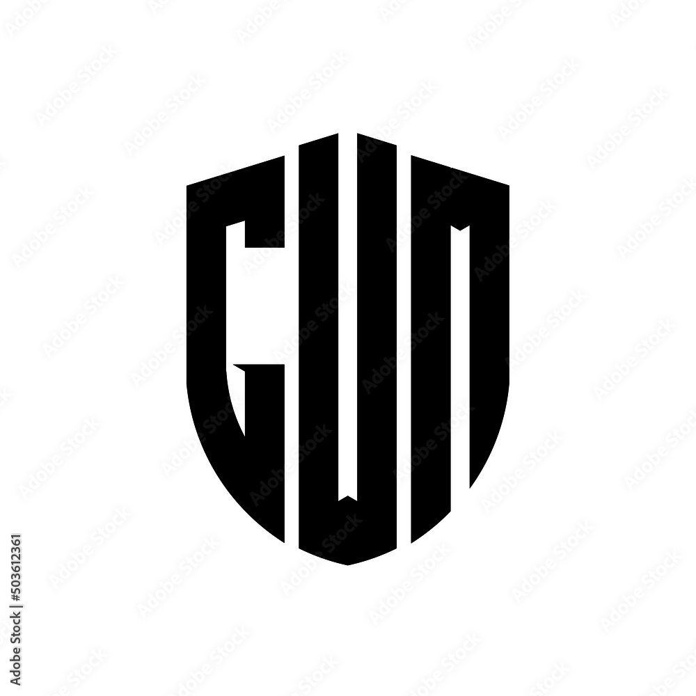 GWM letter logo design. GWM modern letter logo with black background ...