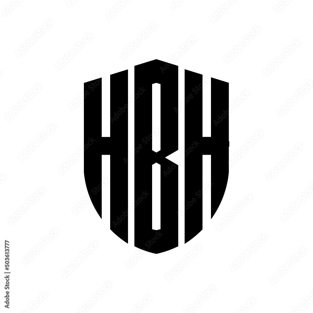 Vecteur Stock HBH letter logo design. HBH modern letter logo with black ...