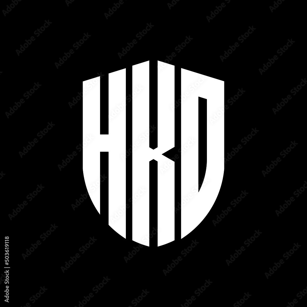 HKD letter logo design. HKD modern letter logo with black background ...