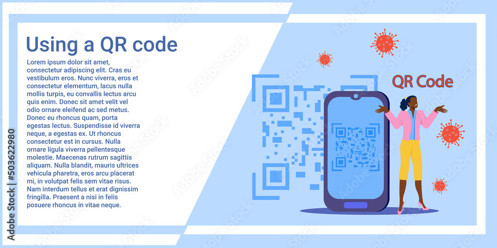 Using a QR code.Safe control in case of epidemics.The use of modern ...