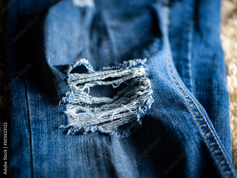 Faded Torn Denim